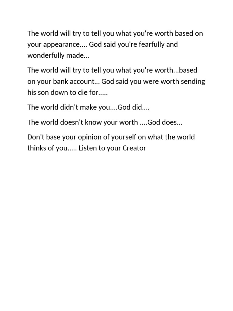 The World Vs God | PDF