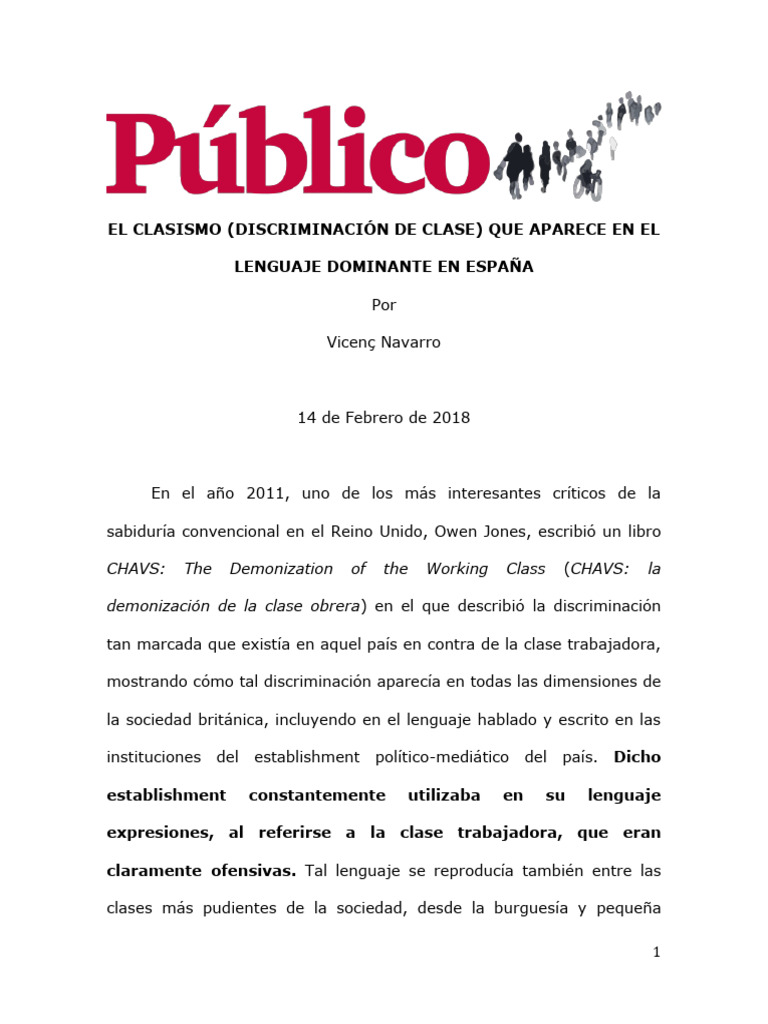 El Clasismo DEF | PDF | España | Clase obrera