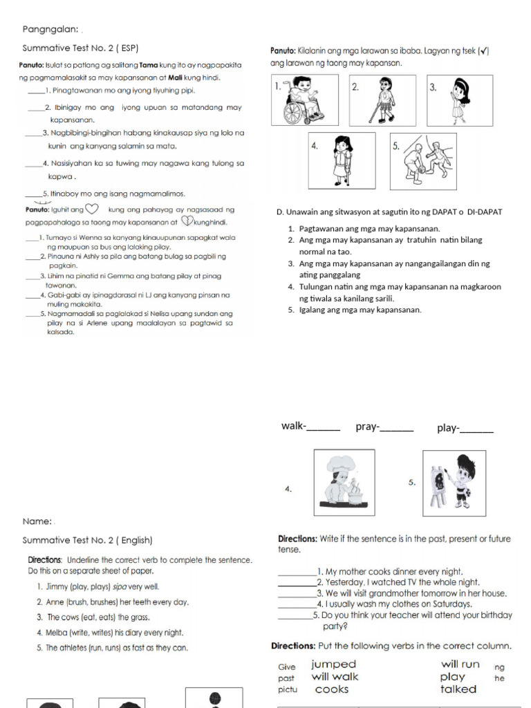 Summative Test No.2 WK 2 All Subject | PDF