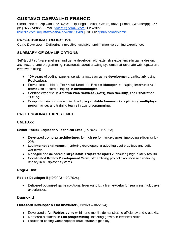 CV_EN | PDF | Computing | Software Engineering