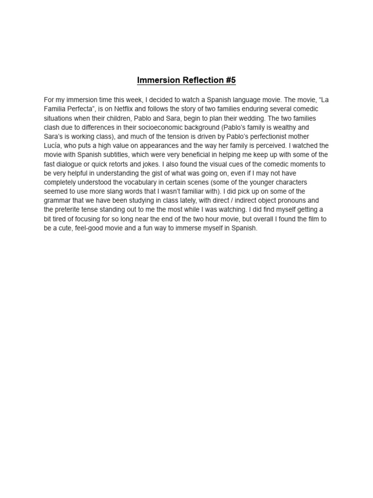 SPA 112 Immersion Reflection 5 | PDF