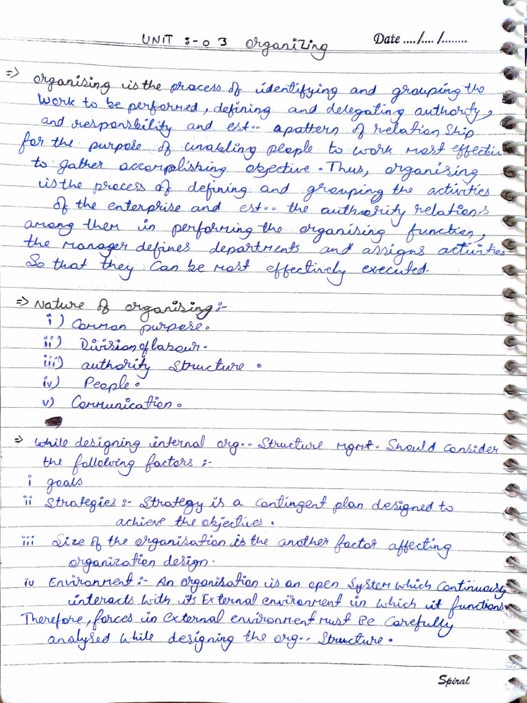 organizing notes | PDF