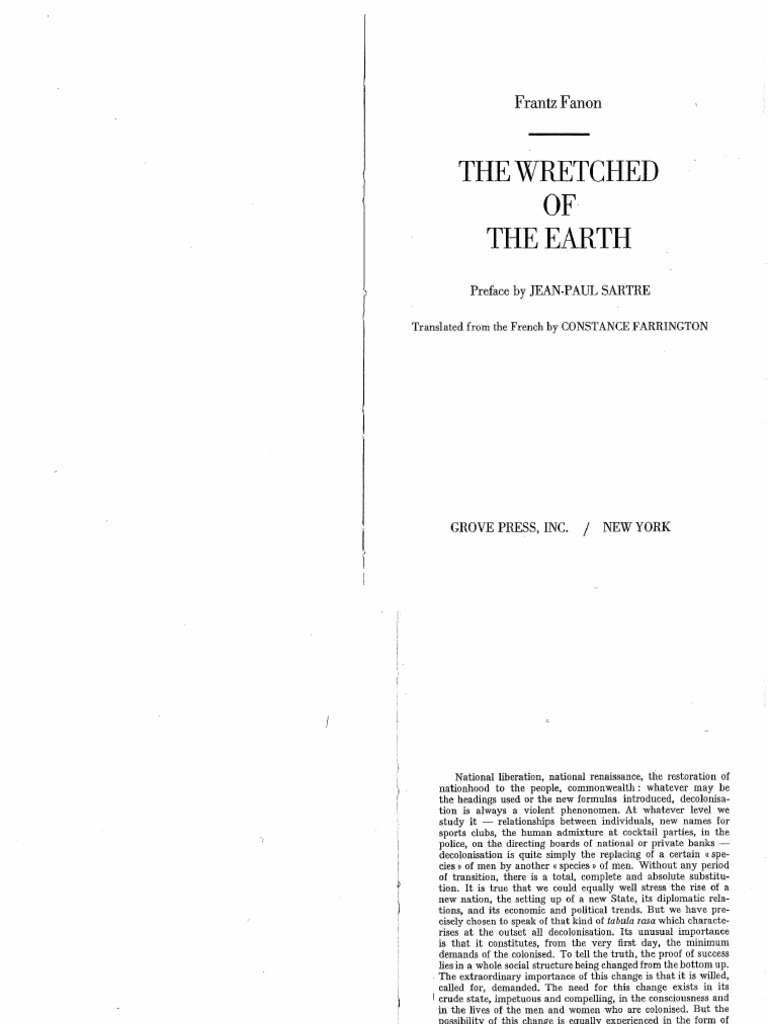 Fanon - 1961 Wretched of The Earth Concerning Violence | PDF