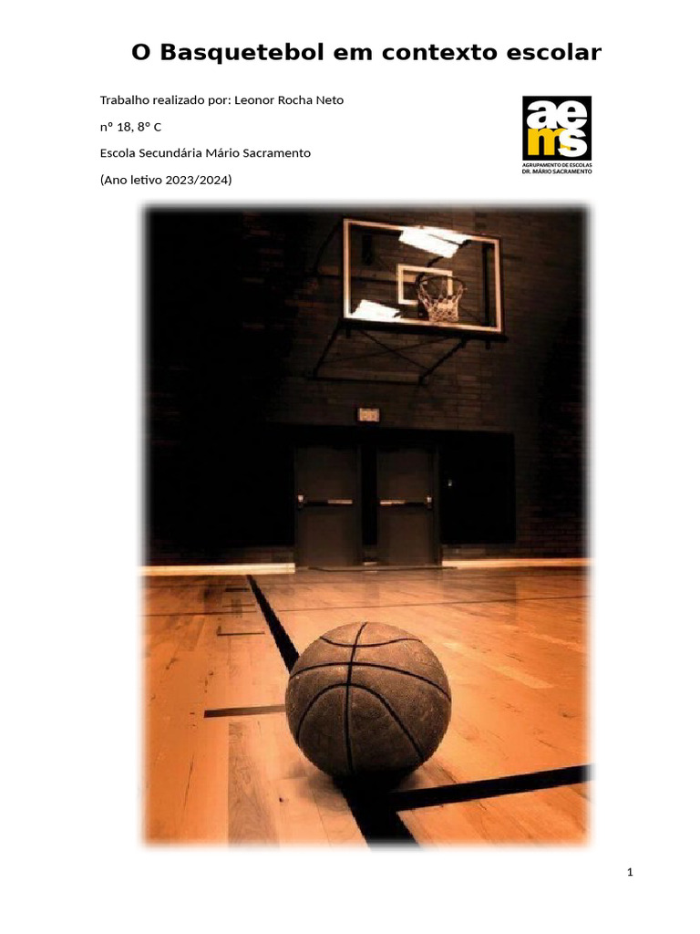 Trabalho EF Basquetebol - Leonor Neto | PDF | Juiz (esportes) | Esportes