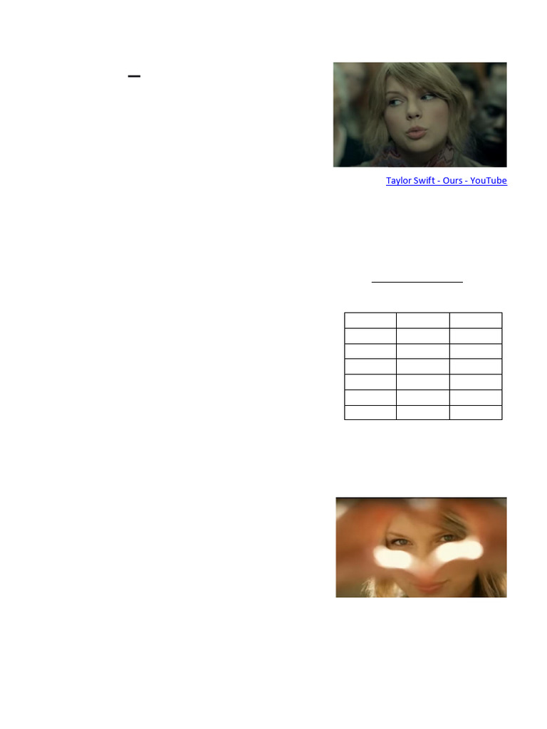 Ours Taylor Worksheet | PDF