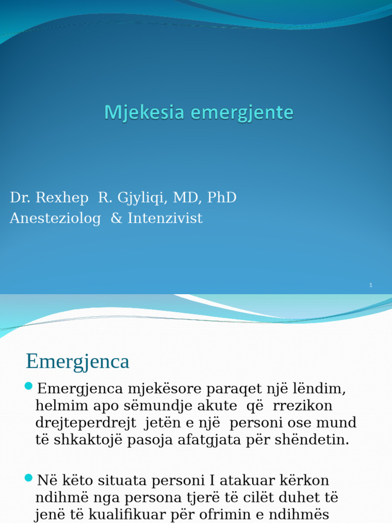 1.Emergjenca Mjekesore (1) | PDF