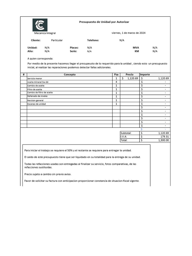 Servicio Menor Precio Particular | PDF