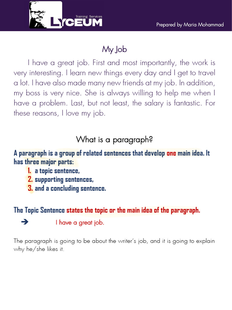 Paragraph Writing - Explanation | PDF | Paragraph
