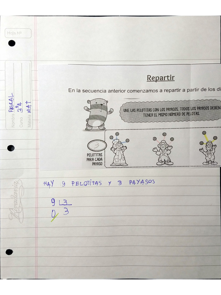 Matemática, 3A, Pascal Marfil, Divisiones | PDF