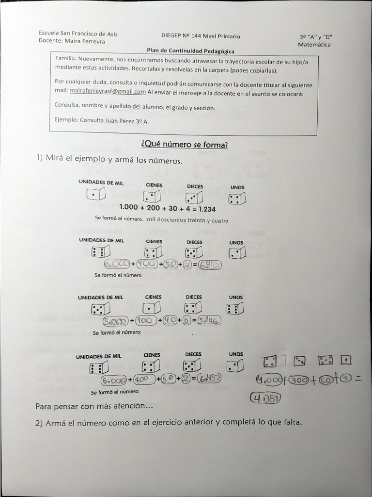 Matemática, 3A, Pascal Marfil, Numeros | PDF