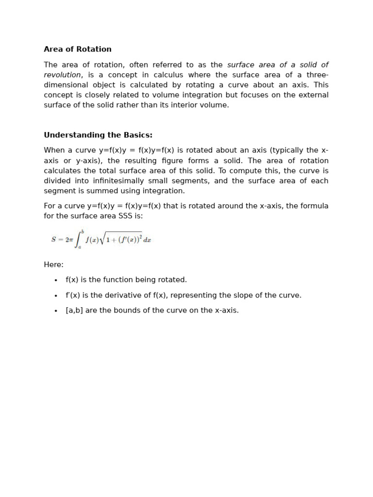 Areas of Rotation | PDF