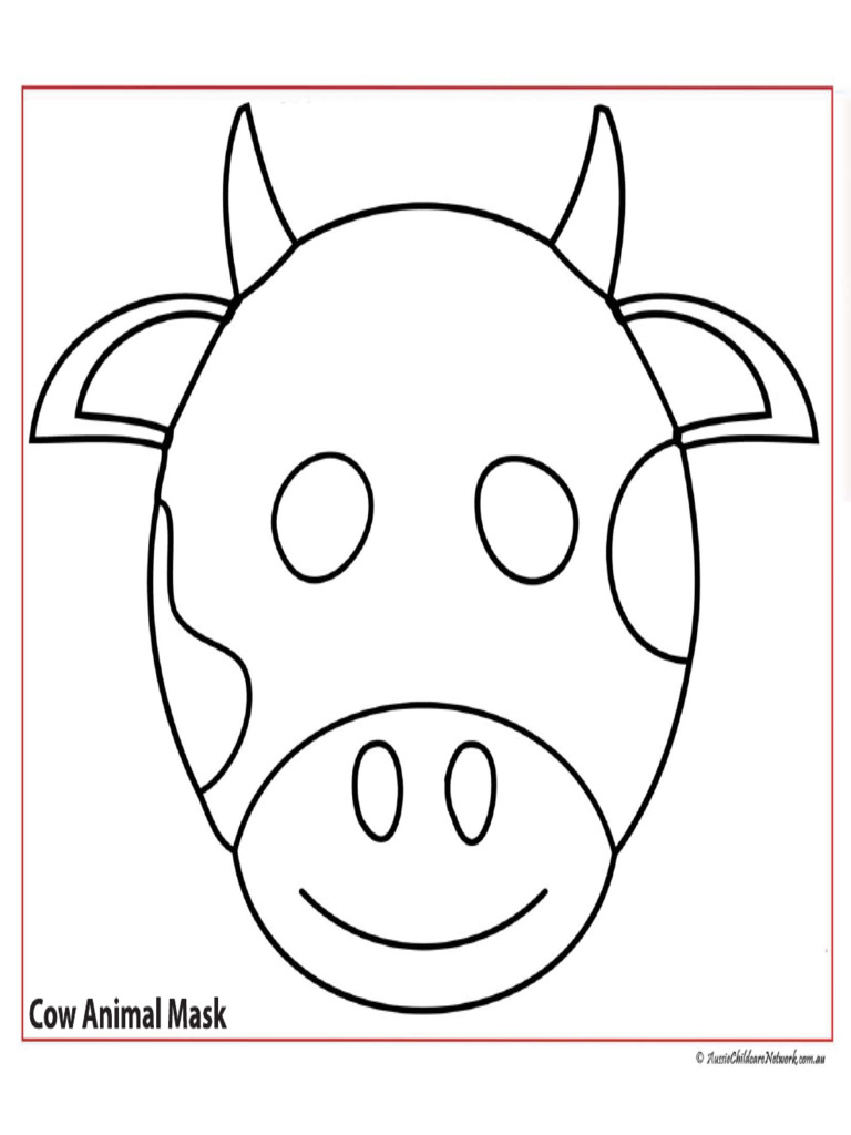 Animal Face Masks Cow | PDF