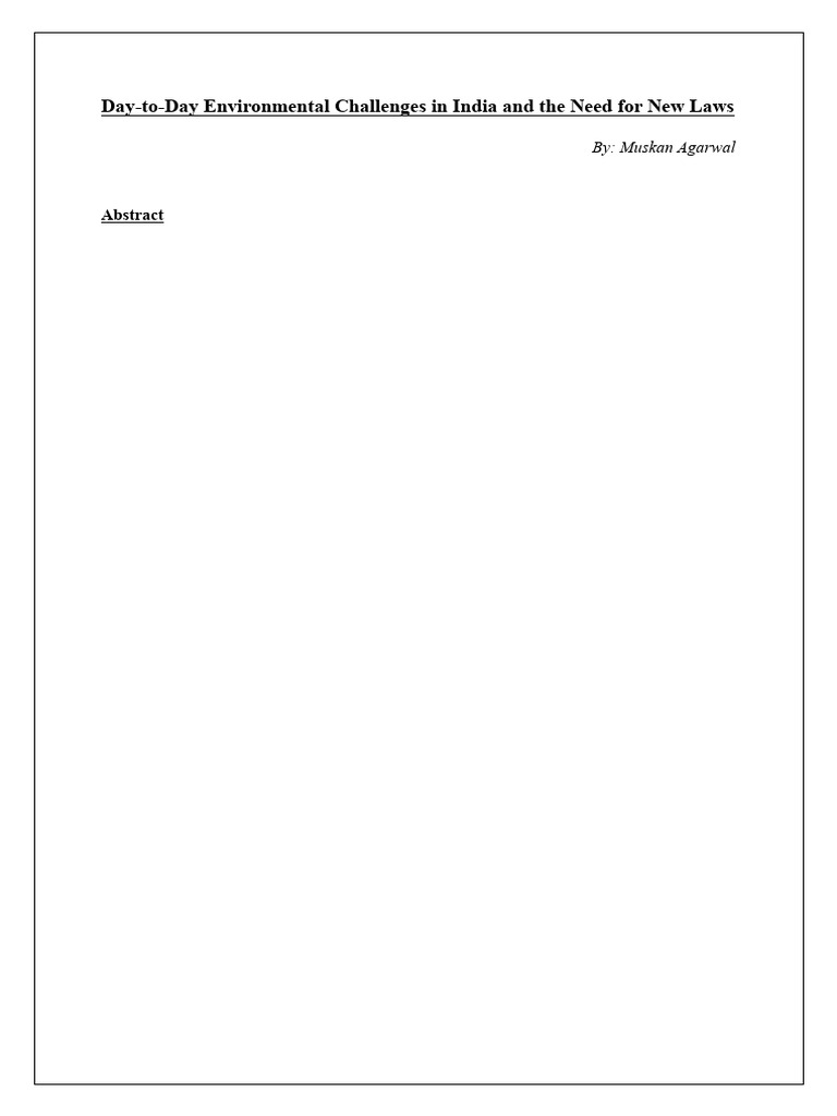 Environment paper | PDF | Environmental Law | Sustainability