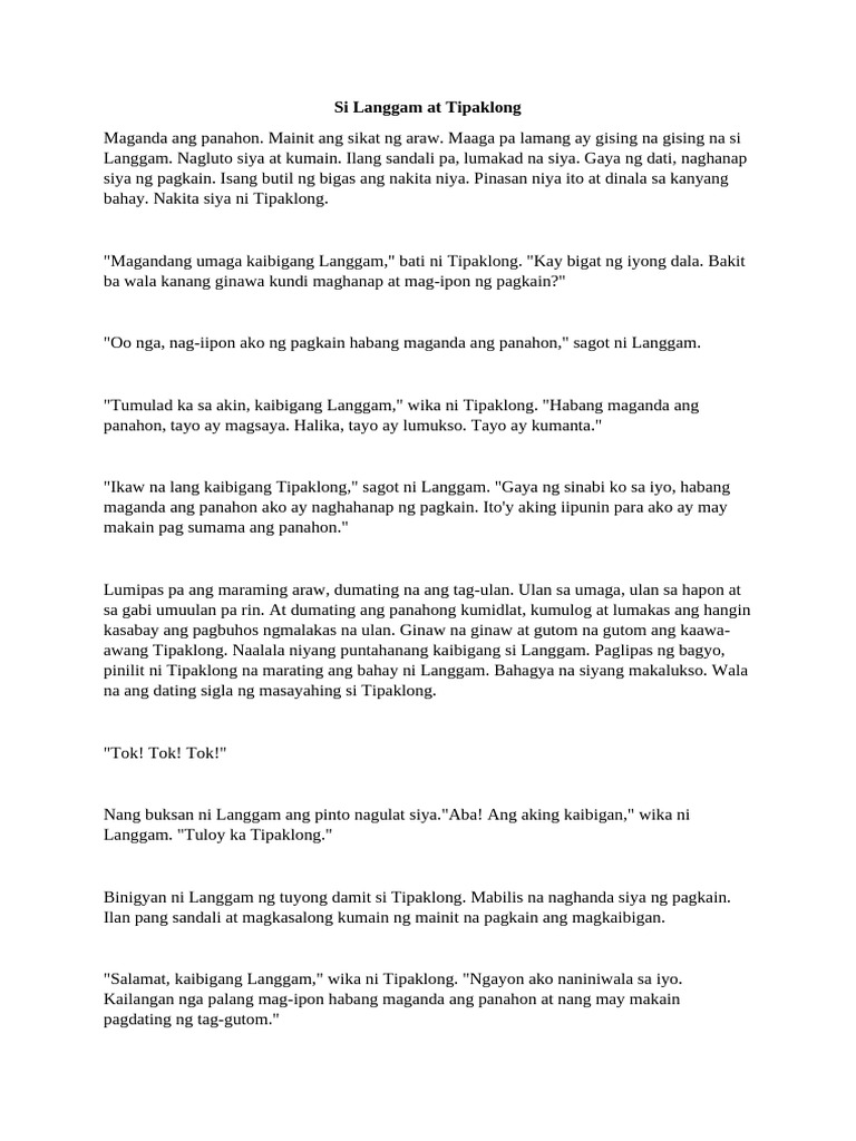 Ang Tatlong Maliliit Na Baboy | PDF