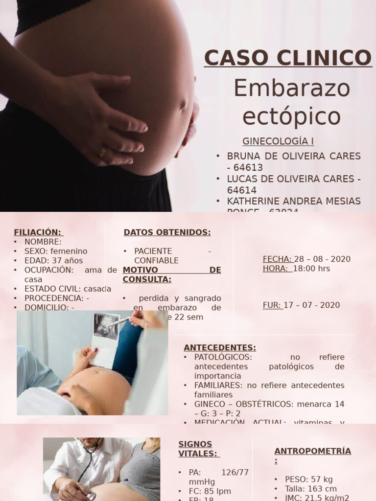 Caso Clinico de Embarazo Ectopico | PDF | El embarazo | Medicina CLINICA