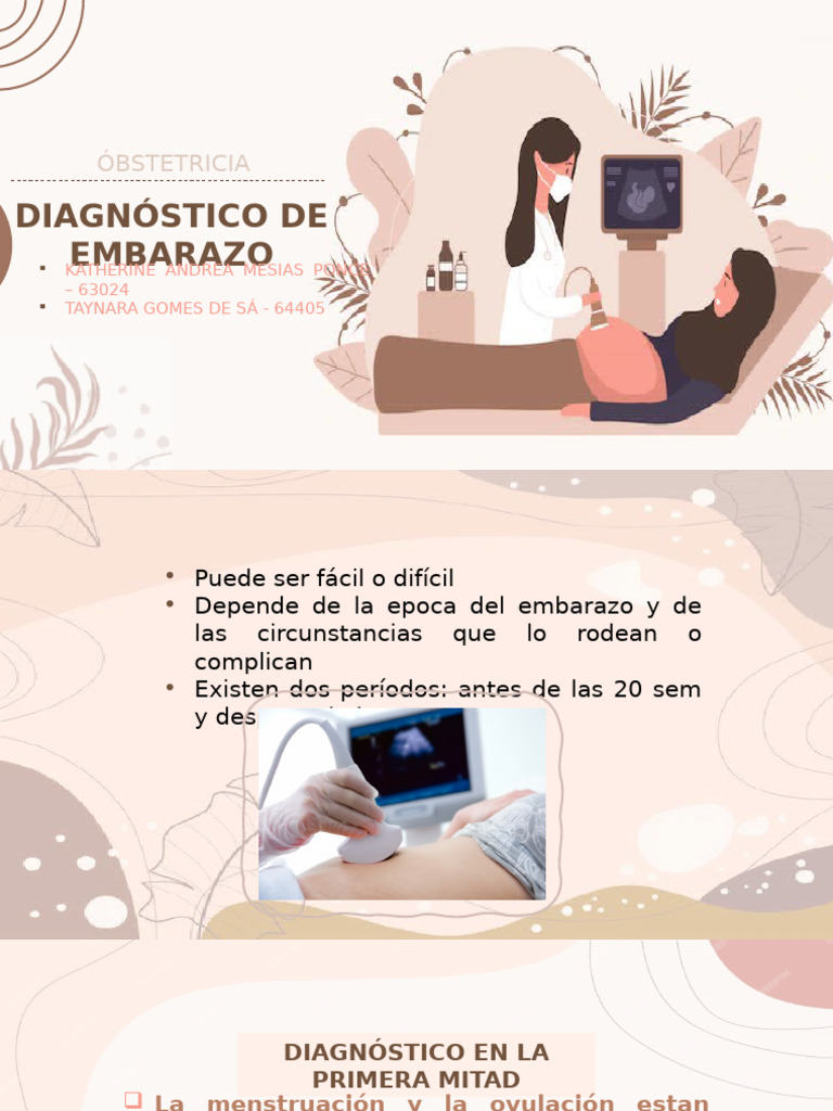 Diagnóstico del Embarazo: Métodos y Signos | PDF | El embarazo | Especialidades Medicas
