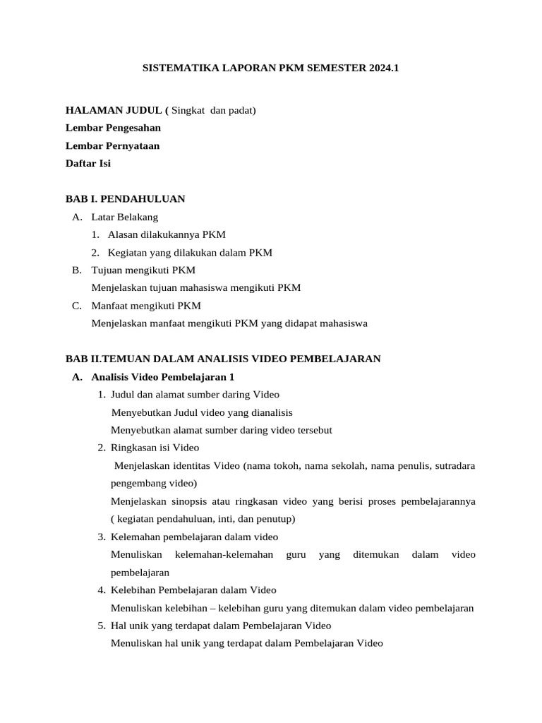 Contoh PKM untuk PGSD 2024.1 | PDF