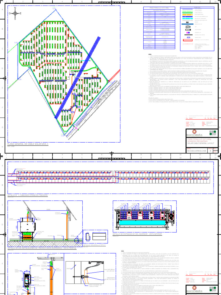 Ebi.3183.2.Drw - Ele.408.b - Solar Cable General Layout | PDF