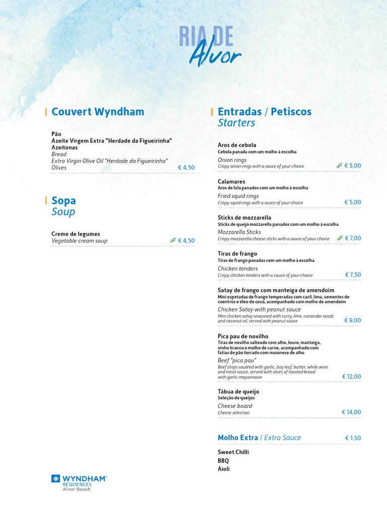 Wyndham Menu-Restaurante Web | PDF | Salad | Hamburgers