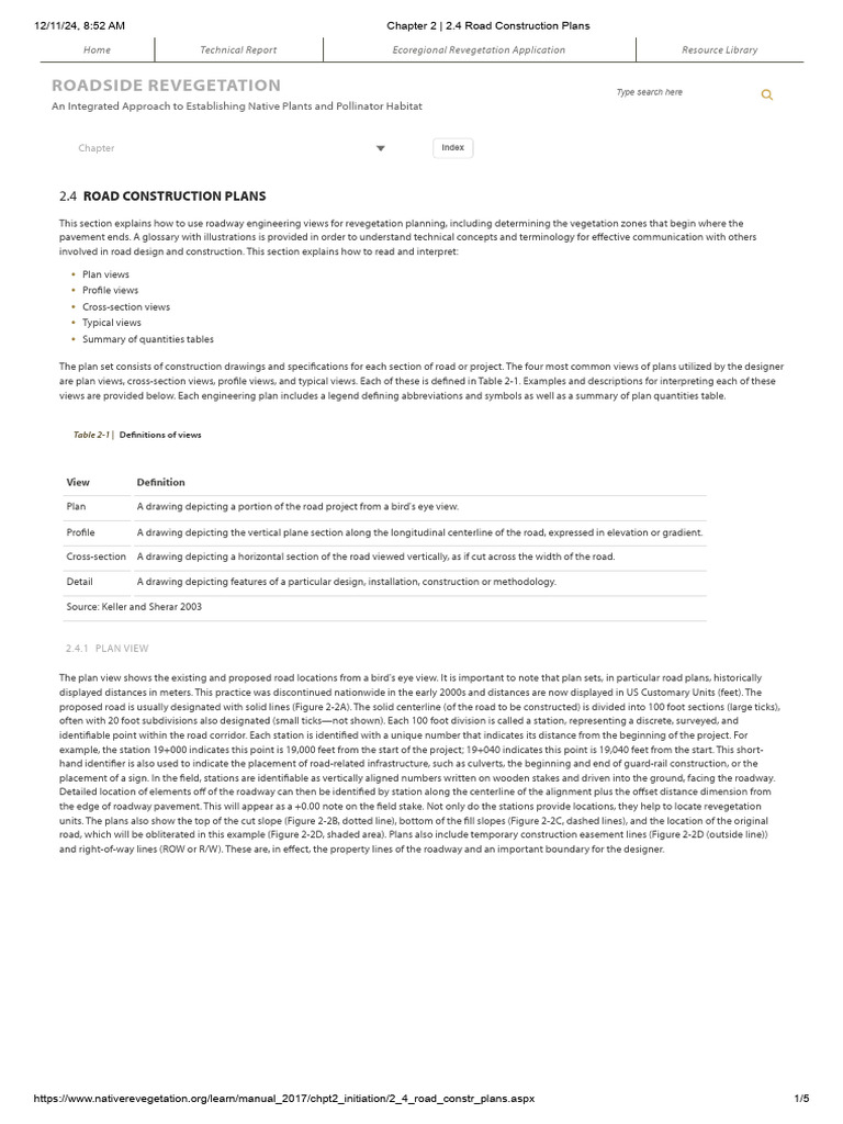 Chapter 2 _ 2.4 Road Construction Plans | PDF | Slope | Road