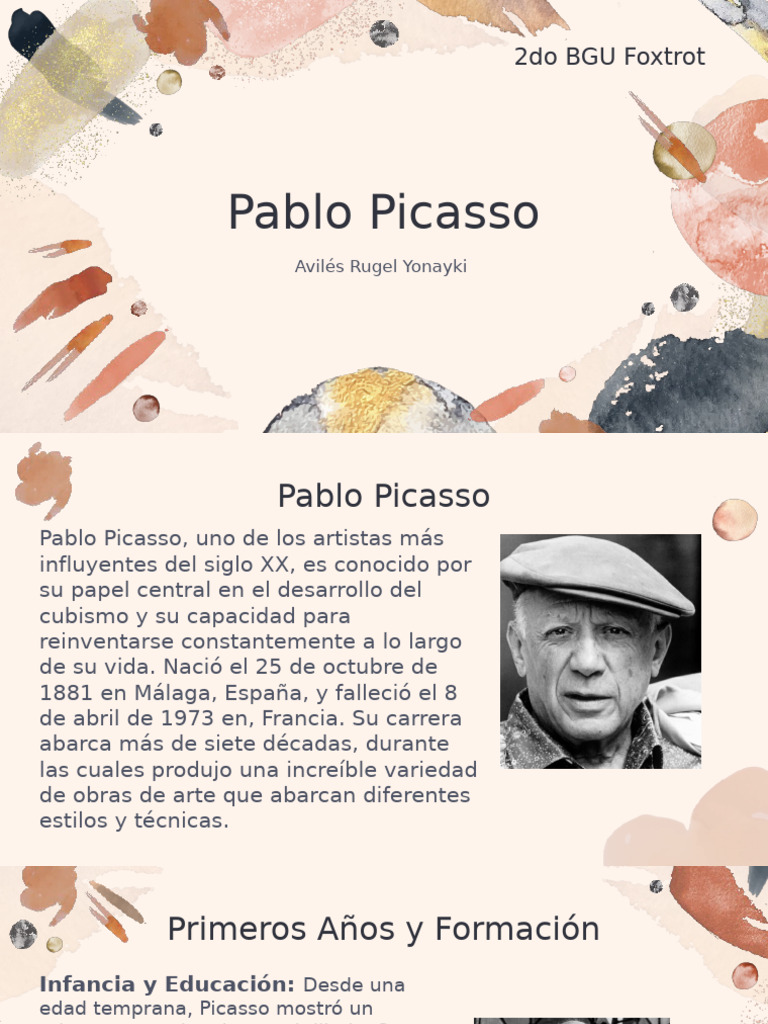 Vida y Obras de Pablo Picasso | PDF