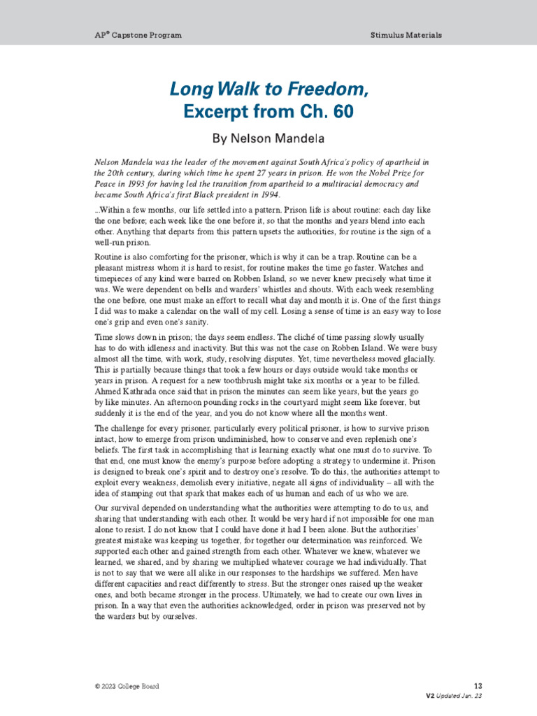 Long Walk to Freedom | PDF | Mammals | Developmental Biology