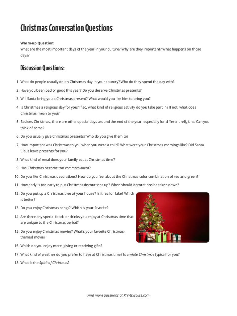 Christmas Questions | PDF
