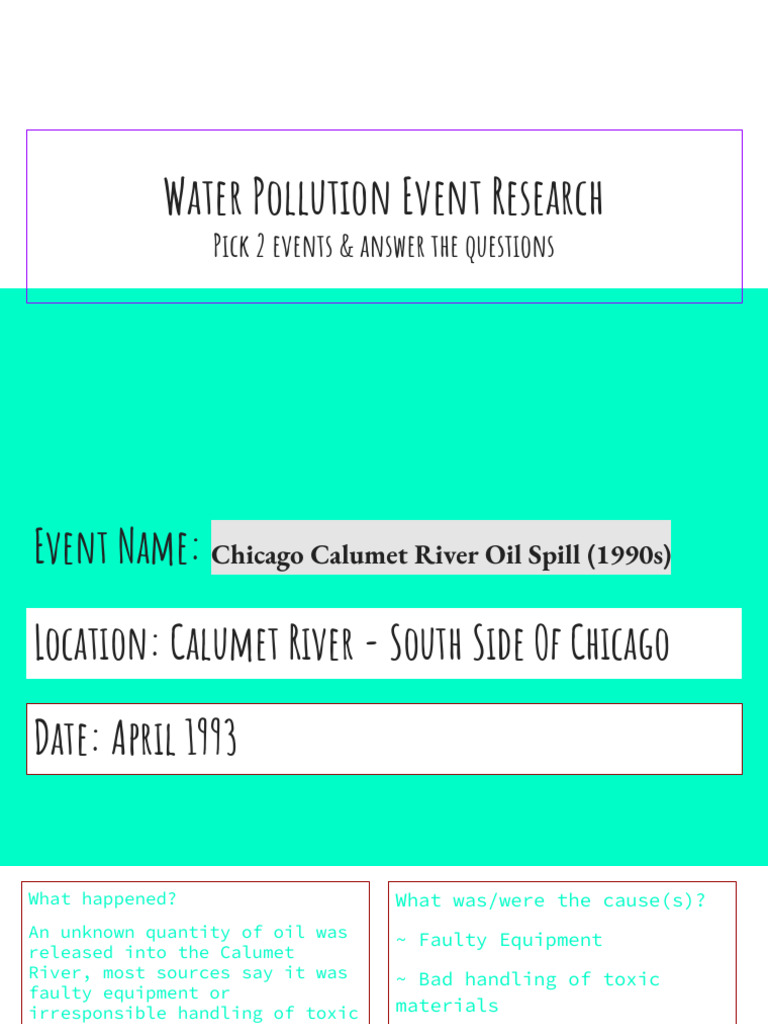Water Pollution Event Research | PDF | Pollution | Water Pollution