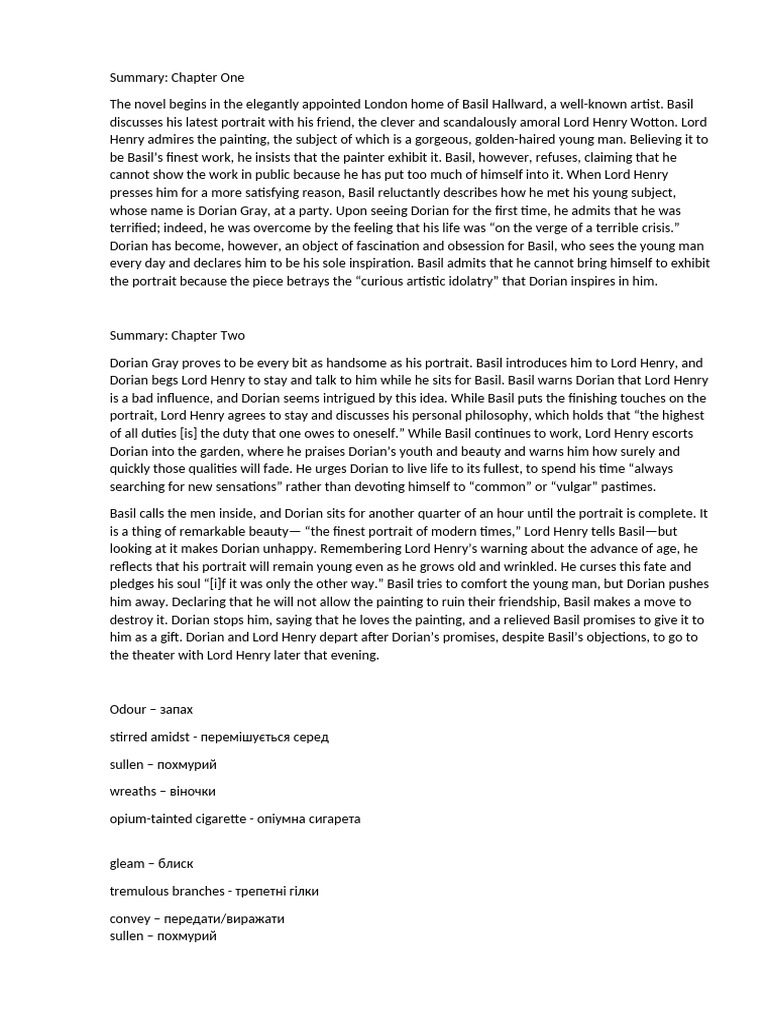 Reading | PDF | The Picture Of Dorian Gray