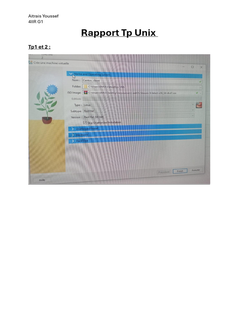 Rapport TP Unix | PDF