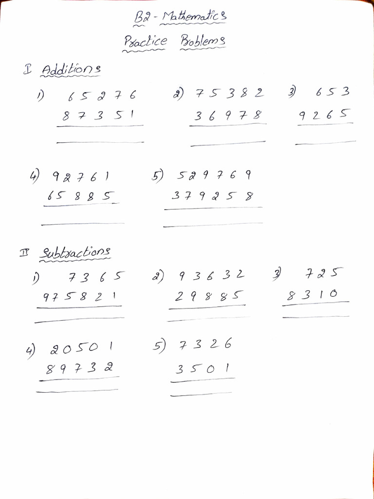 B2 - Mathematics | PDF