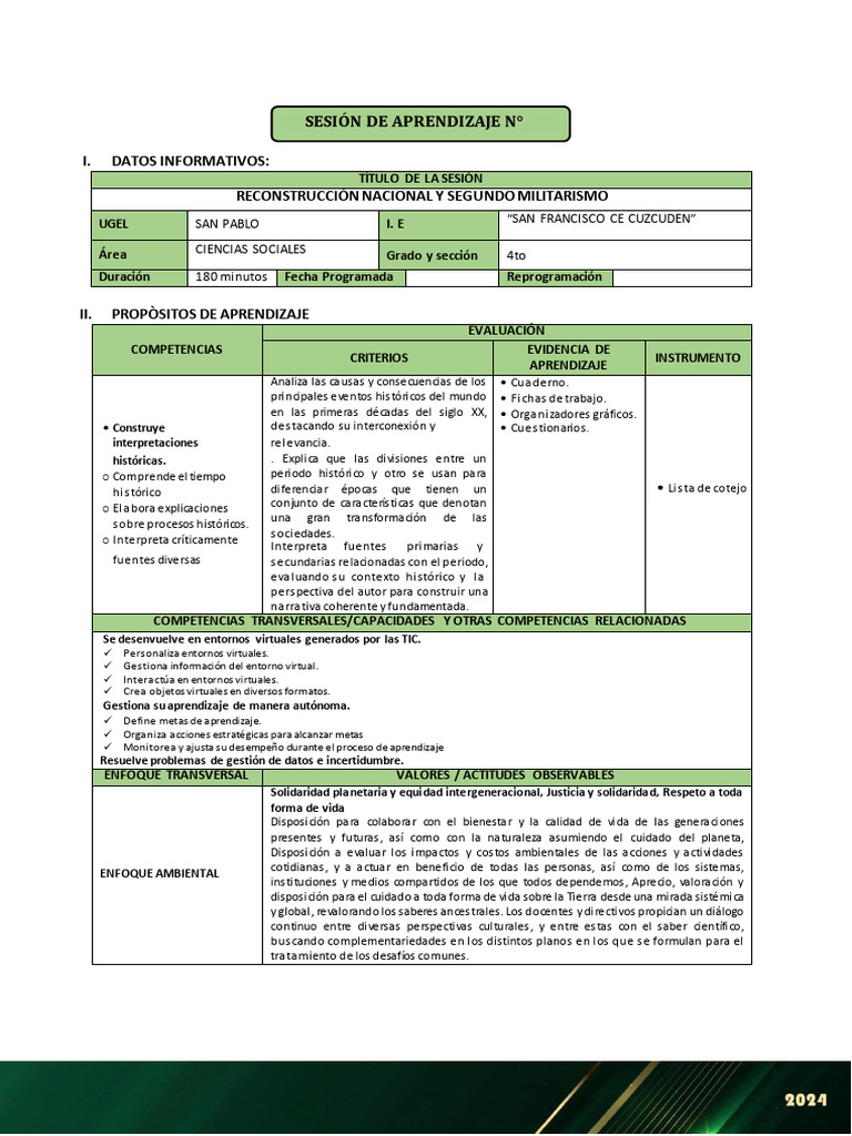 Reconstrucción Nacional y Militarismo | PDF | Cognición | Conceptos ...
