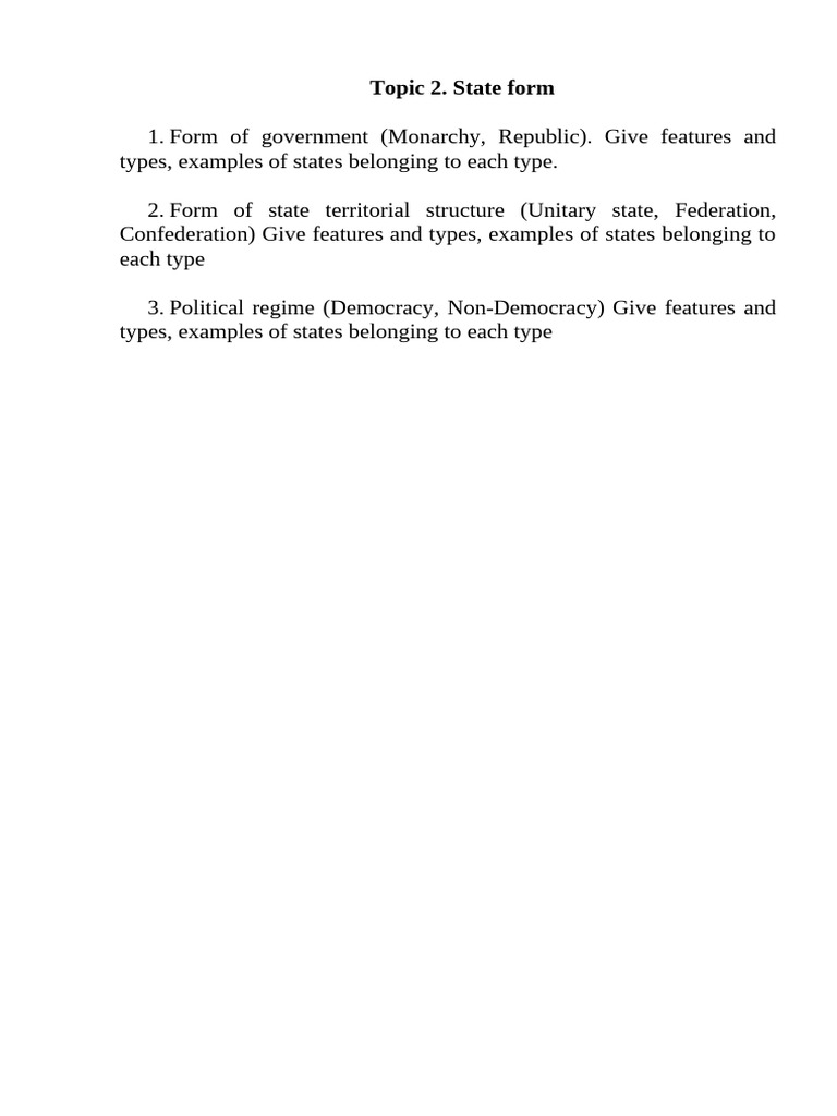 Topic 2. State Form | PDF