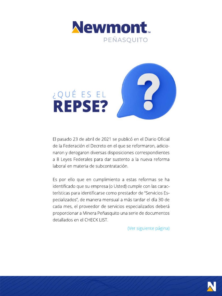 Que es el REPSE y CheckList | PDF