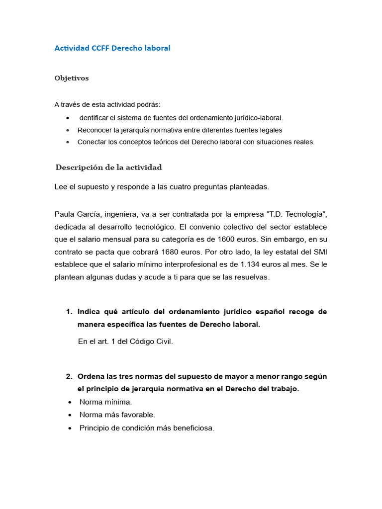 Actividad 2 - CCFF - Derecho Laboral Marah Salas Guzmán | PDF