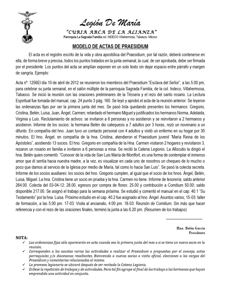 Actas Ejemplos | PDF