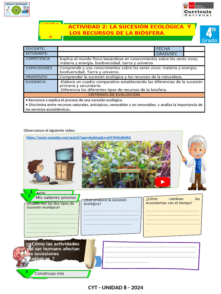 B-4º Act 2-Cyt-Und 8 | PDF | Ecología | Suelo