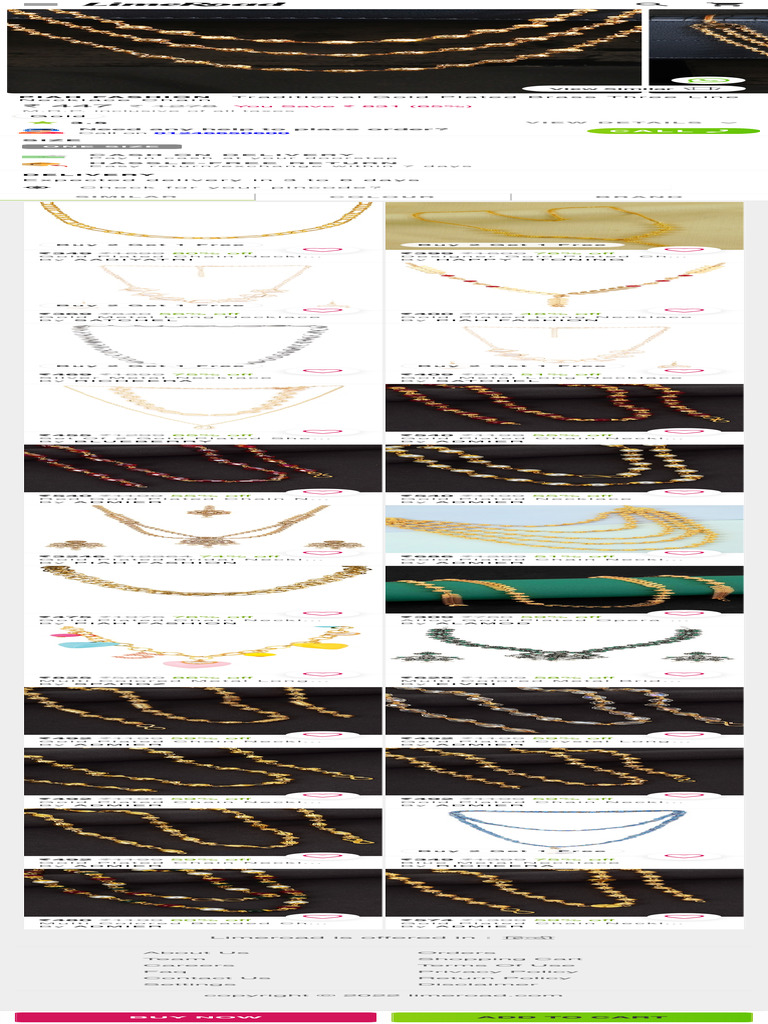 Gold Plated Chain Necklace | PDF | Necklace | Materials