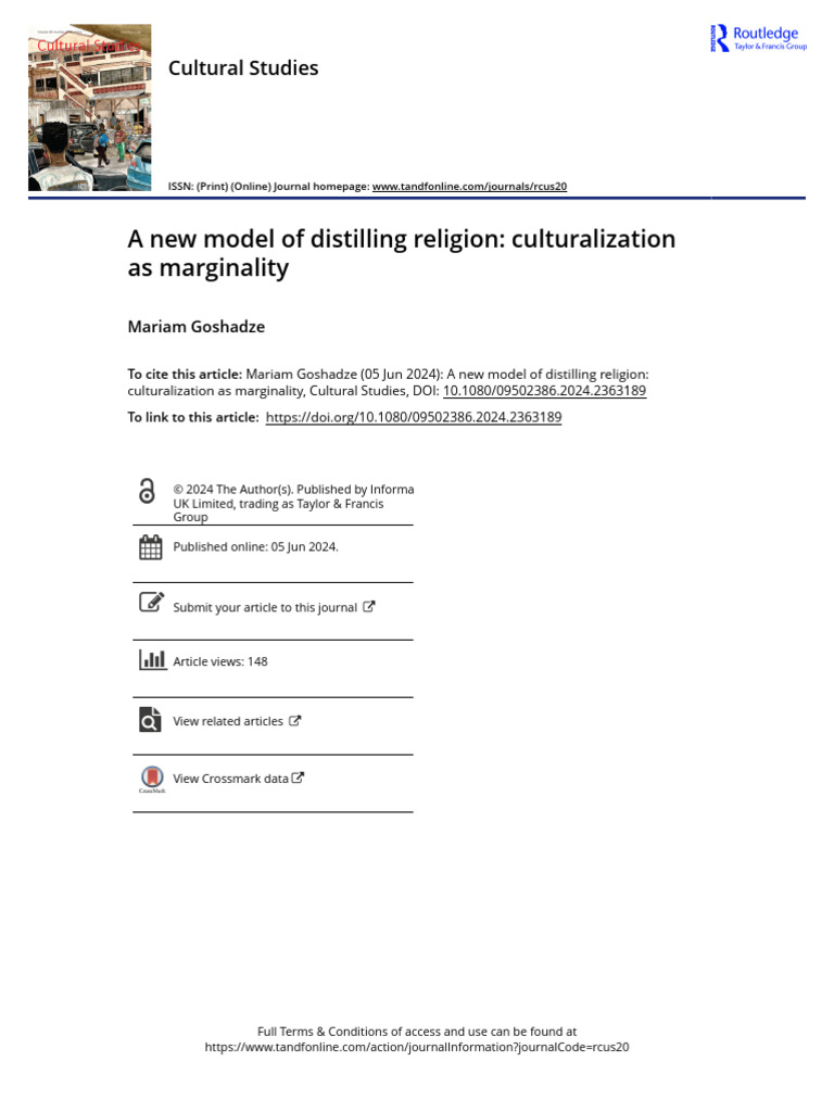 A New Model of Distilling Religion Culturalization As Marginality | PDF ...
