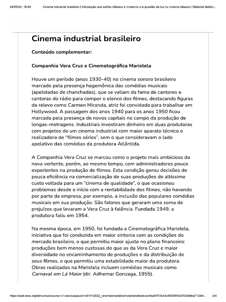Cinema Industrial Brasileiro | PDF
