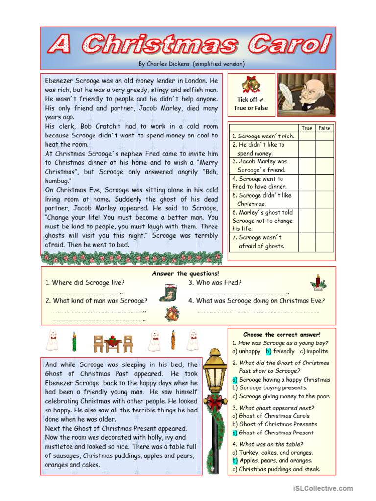 A Christmas Carol | PDF | Ebenezer Scrooge | Christmas