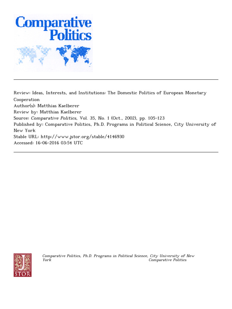 Comparative Politics, Ph.D. Programs in Political Science, City ...