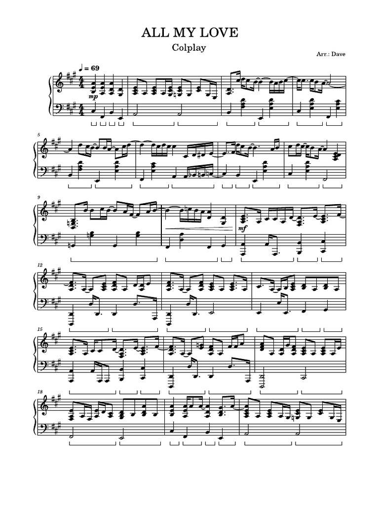 All My Love - Coldplay | PDF