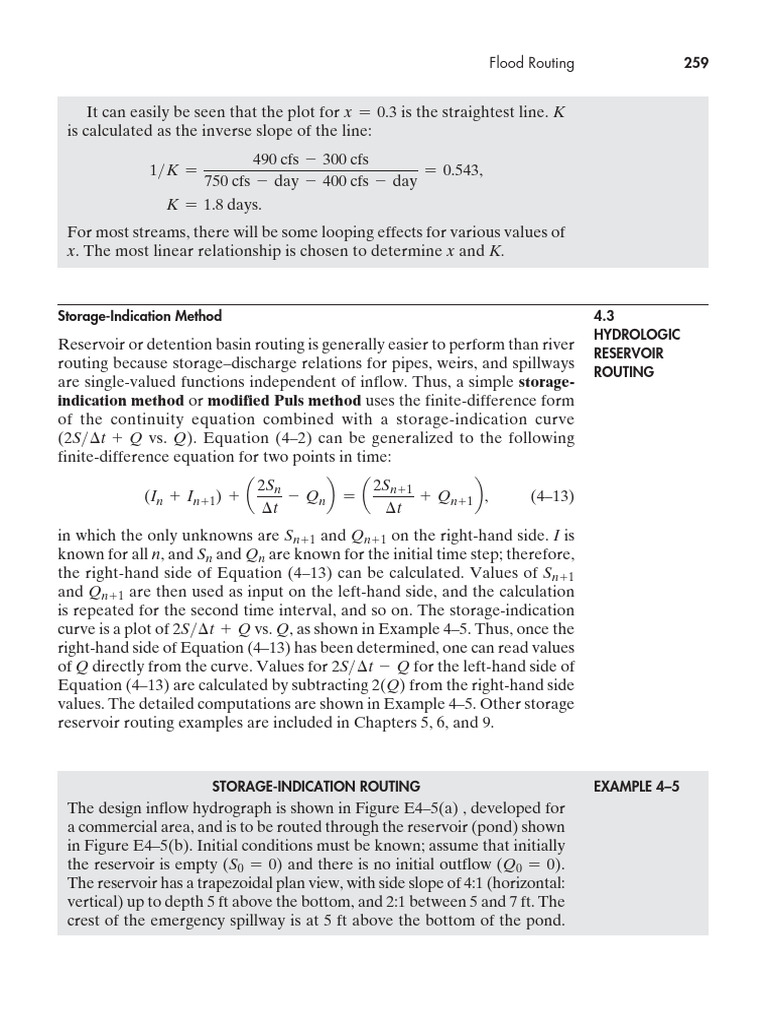 Modified Puls | PDF | Discharge (Hydrology) | Integral
