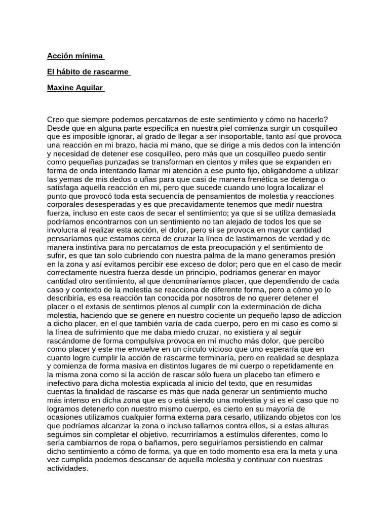 El placer y dolor de rascarse | PDF | Placer | Sicología