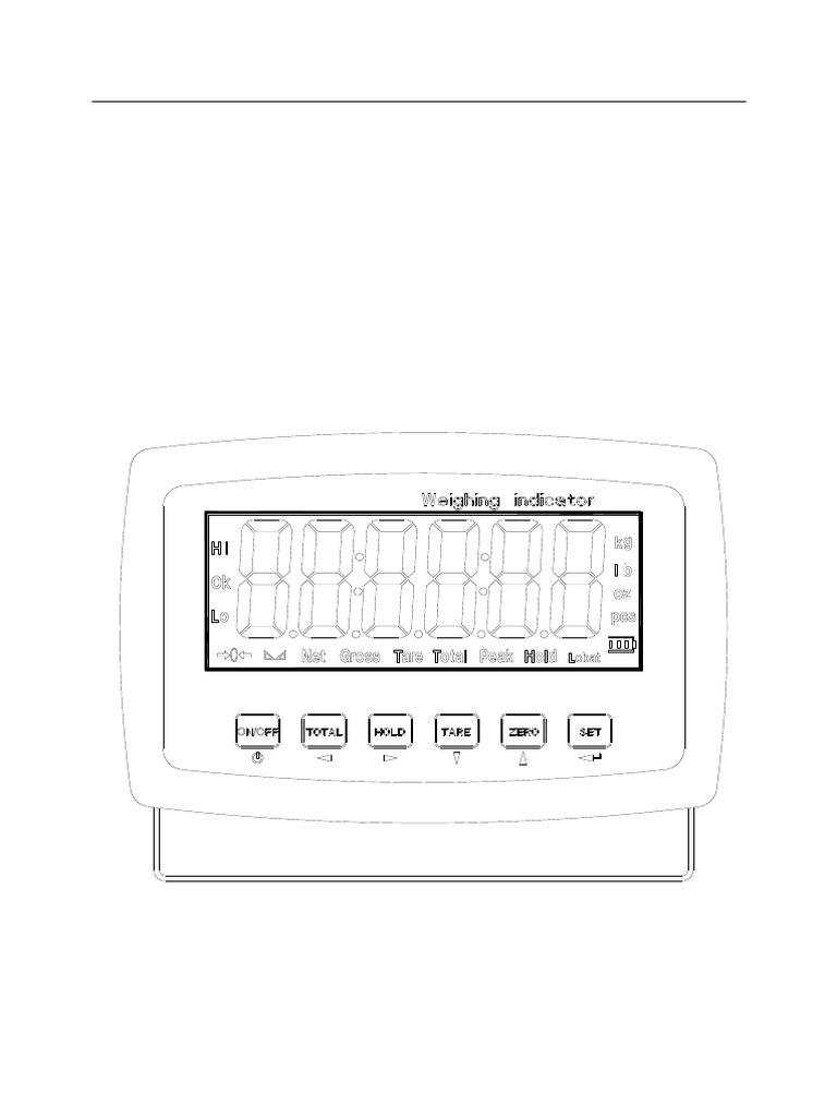 LP7553 Display Weighing Indicator | PDF | Calibration | Weight