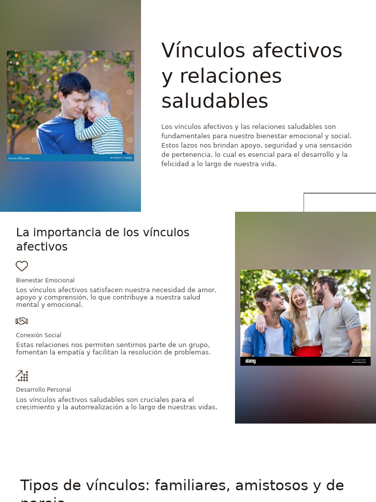 Vinculos Afectivos y Relaciones Saludables | PDF | Amor | Las emociones