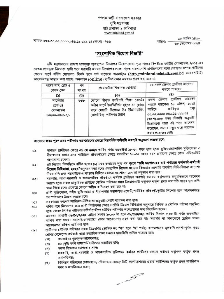 Job Circular bdt new | PDF