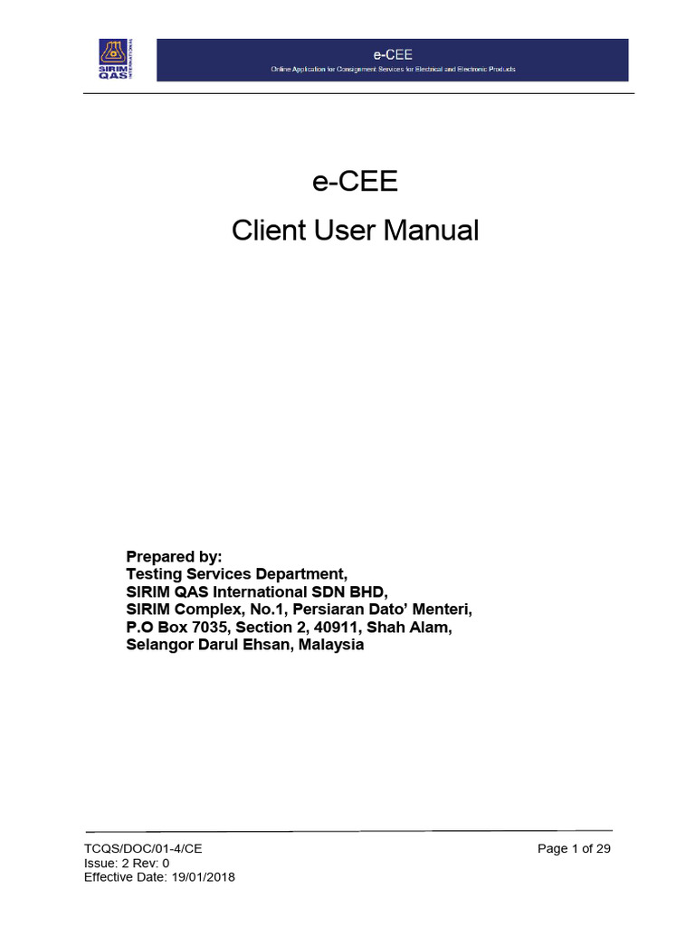 e-CEE Client User Manual Guide | PDF | Password | Computing