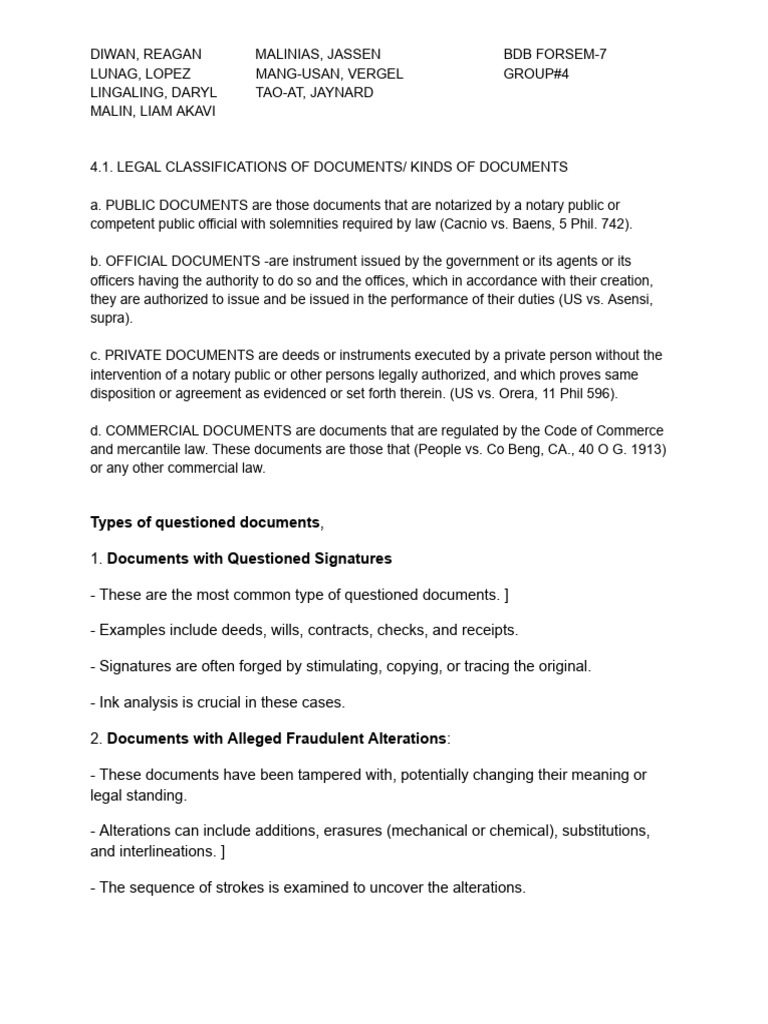 G4 - Forsem (Questioned Document Examination) - BDB | PDF ...